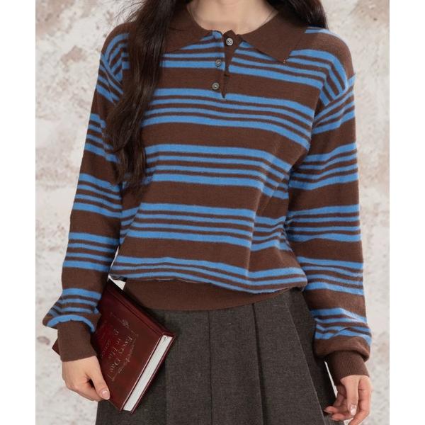 ZOZO問い合わせ番号:102305976ショップ:CELENA，セレナブランド:ampm，エーエムピーエム商品名:ボーダーヘンリーネックニットトップスカテゴリ:ジャケット/アウター>テーラードジャケットブランド品番:KME-323素...