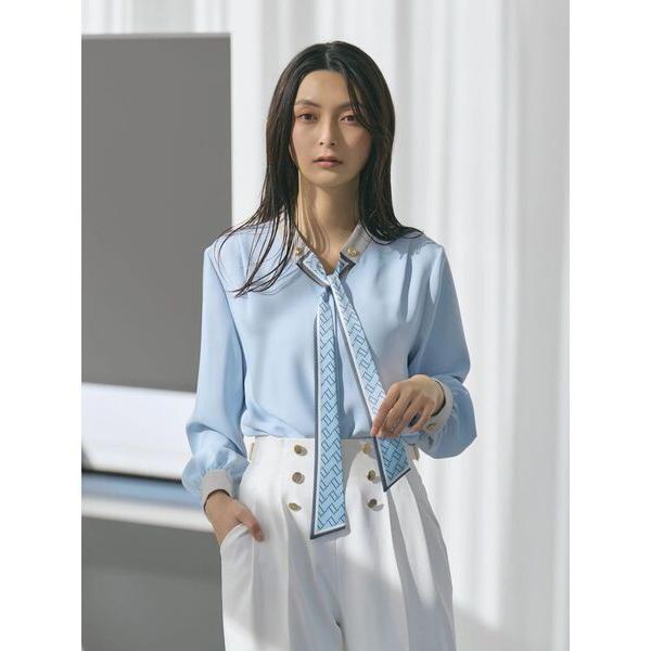 ZOZO問い合わせ番号:102306100ショップ:TONAL，トーナルブランド:TONAL，トーナル商品名:スカーフタイドッキングブラウスカテゴリ:トップス>シャツ/ブラウスブランド品番:652610401801素材:ポリエステル1...