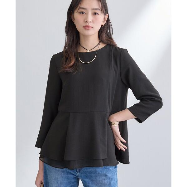 『タイムセール実施中』ZOZO問い合わせ番号:102306108ショップ:INDIVI，インディヴィブランド:INDIVI，インディヴィ商品名:【洗える／UVケア／SETUP可】着る日傘ペプラムブラウスカテゴリ:トップス>シャツ/ブラ...