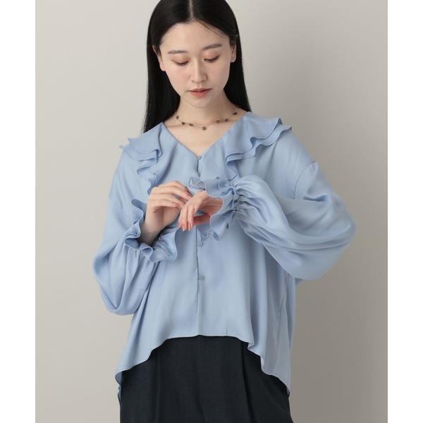 ZOZO問い合わせ番号:102306593ショップ:A part by，アパートバイブランド:A part by，アパートバイ商品名:ラッフルフリルブラウスカテゴリ:トップス>シャツ/ブラウスブランド品番:632898素材::ポリエス...