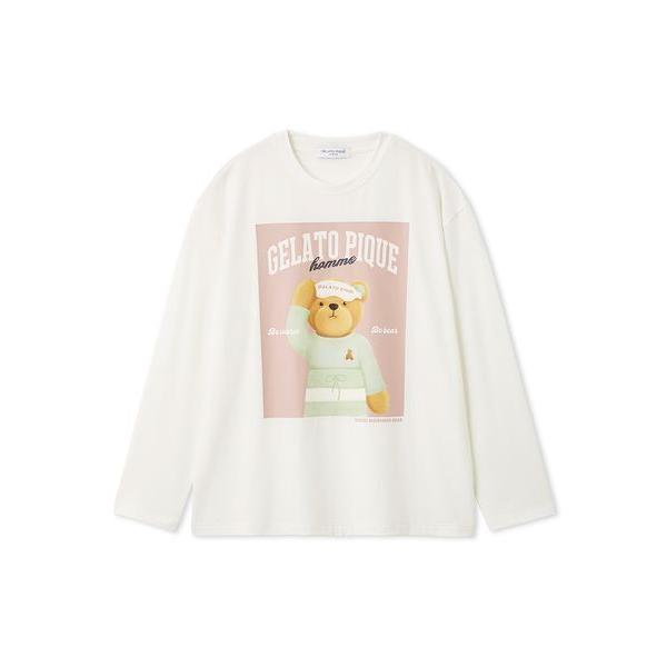 ZOZO問い合わせ番号:102306688ショップ:gelato pique，ジェラート　ピケブランド:gelato pique，ジェラートピケ商品名:【HOMME】グッドモーニングベアレーヨンロンTカテゴリ:ルームウェア>ルームウェ...