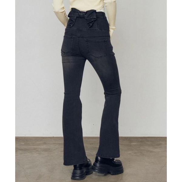 『タイムセール実施中』ZOZO問い合わせ番号:102306834ショップ:EMODA，エモダブランド:EMODA，エモダ商品名:バックリボンフレアハイウエストパギンスカテゴリ:パンツ>デニムパンツブランド品番:042612473901...