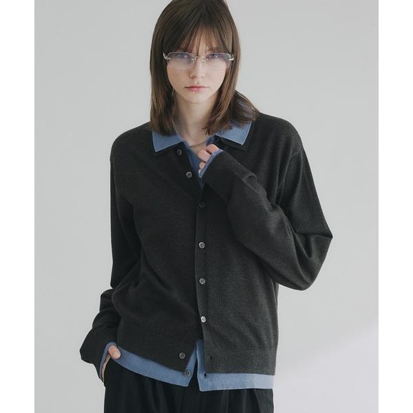 ZOZO問い合わせ番号:102307195ショップ:epnok，エプノックブランド:selle glant，セレグランテ商品名:LAYERED STYLE HIGHGAGE KNIT SHIRT/レイヤードスタイルハイゲージニットシャツカテ...