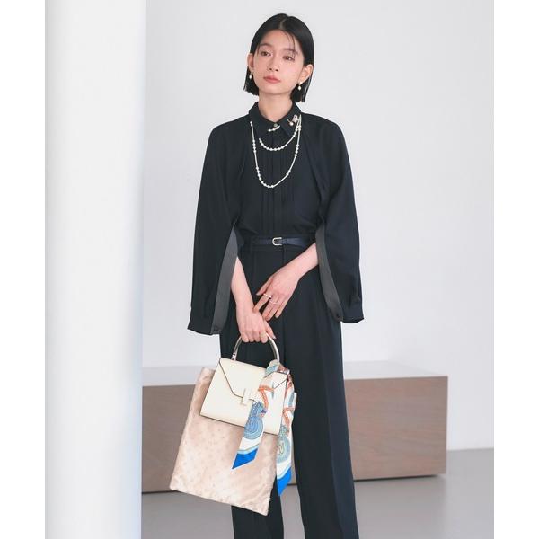 ZOZO問い合わせ番号:102307233ショップ:RUIRUE BOUTIQUE，ルイルエブティックブランド:RUIRUE BOUTIQUE，ルイルエブティック商品名:ストレッチ ｜ ピンタック ＆ ラインスリーブ ワイド セットアップ ...