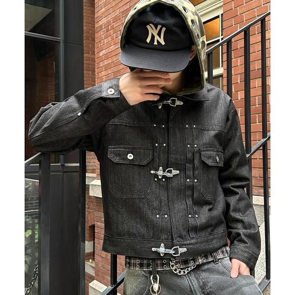 ZOZO問い合わせ番号:102307656ショップ:kutir，クティールブランド:kutir，クティール商品名:FIREMAN STUDS DESIGN ASSORTED SHORT JACKET／ファイヤーマンスタッズデザインアソートシ...