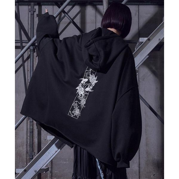 ZOZO問い合わせ番号:102307723ショップ:Ellno Loset，エルノロゼットブランド:狐独，コドク商品名:狐刺繍ビックジップフーディーカテゴリ:トップス>パーカーブランド品番:644022素材:本体 綿 50 % ポリエ...