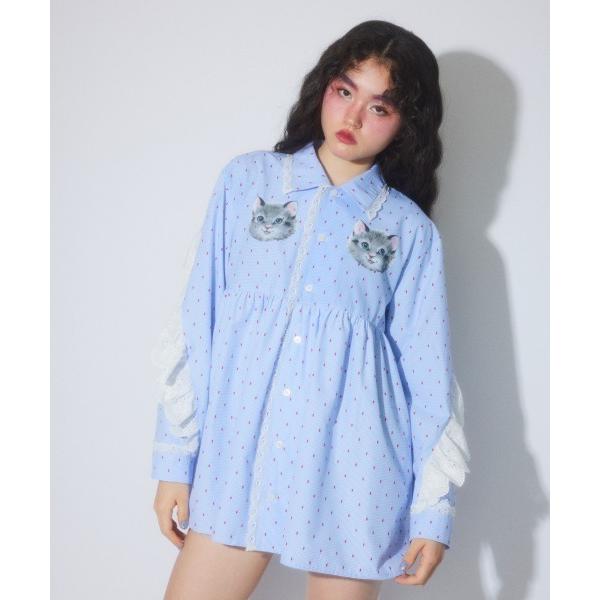 ZOZO問い合わせ番号:102307890ショップ:Candy Stripper，キャンディストリッパーブランド:Candy Stripper，キャンディストリッパー商品名:TINY CAT SHIRT ワンピースカテゴリ:ワンピース/ドレ...