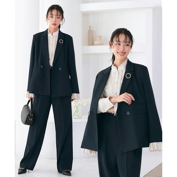 『タイムセール実施中』ZOZO問い合わせ番号:102308253ショップ:RUIRUE BOUTIQUE，ルイルエブティックブランド:RUIRUE BOUTIQUE，ルイルエブティック商品名:ストレッチ ｜ プリーツ アタッチメント ダブル...