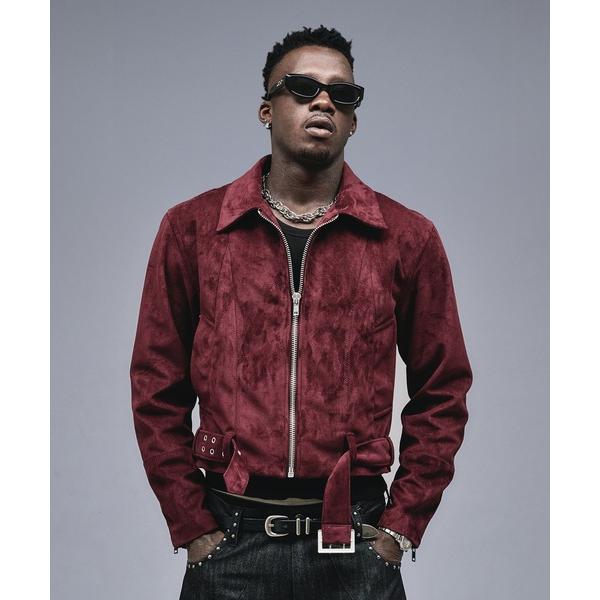 『セール実施中』ZOZO問い合わせ番号:102308850ショップ:FTW，エフティーダブリューブランド:ANDER HUNK，アンダーハンク商品名:Faux Suede Riders Jacket / フェイクスエードライダースジャケット...