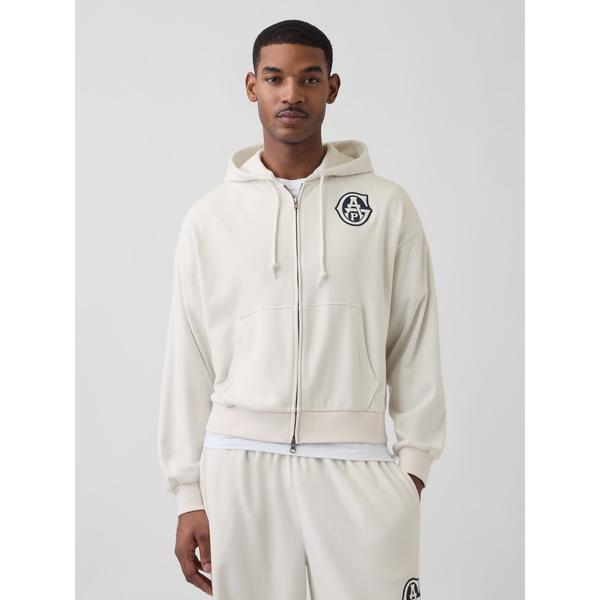 『タイムセール実施中』ZOZO問い合わせ番号:102309013ショップ:GAP，ギャップブランド:GAP，ギャップ商品名:ヴィンテージソフト フレンチテリー オーバーサイズ GAPロゴ ジップアップパーカーカテゴリ:トップス>パーカ...