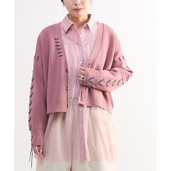 ZOZO問い合わせ番号:102309190ショップ:CONVERSE TOKYO，コンバーストウキョウブランド:CONVERSE TOKYO，コンバーストウキョウ商品名:BLANKET STITCH KNIT SHORT CARDIGANカ...