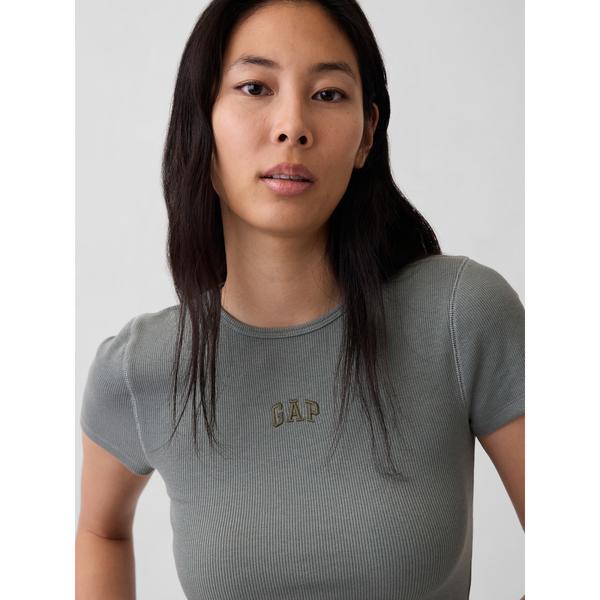 ZOZO問い合わせ番号:102342539ショップ:GAP，ギャップブランド:GAP，ギャップ商品名:モダン リブ GAPロゴTシャツ 半袖カテゴリ:トップス>Tシャツ/カットソーブランド品番:887651素材:コットン 58%， レ...