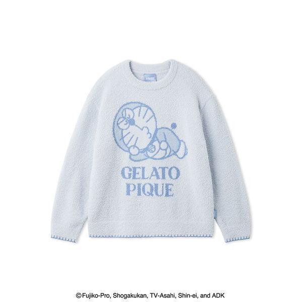 ZOZO問い合わせ番号:102342675ショップ:gelato pique，ジェラート　ピケブランド:gelato pique，ジェラートピケ商品名:【ドラえもん】【レディース】ベビモコジャガードプルオーバーカテゴリ:ルームウェア>...