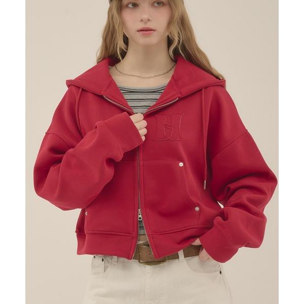 ZOZO問い合わせ番号:102342988ショップ:apres jour mignon，アプレジュールミニョンブランド:hazyl，ヘイジル商品名:rivet double zip hoodie / リベットダブルジップフーディーカテゴリ:...