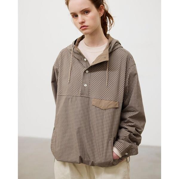 ZOZO問い合わせ番号:102343085ショップ:BEAMS MEN，ビームス メンブランド:BEAMS，ビームス商品名:チェック プルオーバーアノラック ジャケットカテゴリ:ジャケット/アウター>ブルゾンブランド品番:11-18-...