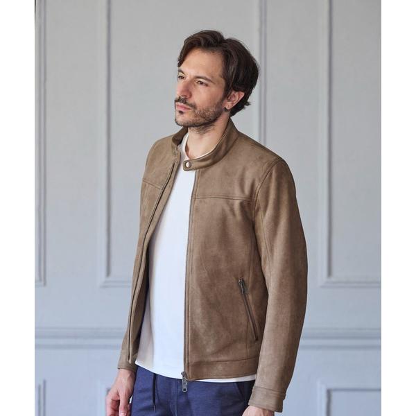 参考価格：17，600円発売時期：2022年08月コンディション：C（やや使用感あり）使用感があり、やや気になる傷や汚れがあるアイテム内側：ほつれ全体的：色あせ首周り・袖口：汚れ参考商品名：フェイクスウェード/フェイクレザーシングルライダー...