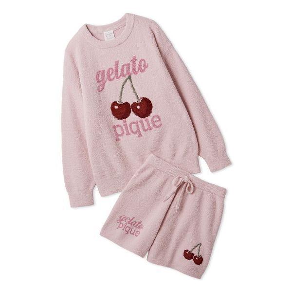 ZOZO問い合わせ番号:102377026ショップ:gelato pique，ジェラート　ピケブランド:gelato pique，ジェラートピケ商品名:【ONLINE限定】べビモコチェリージャガードプルオーバー＆ショートパンツセットカテゴリ...