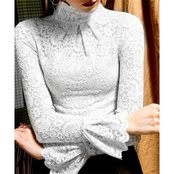 『タイムセール実施中』ZOZO問い合わせ番号:102377084ショップ:CELENA，セレナブランド:CELENA BEATS，セレナビーツ商品名:シアーレース ハイネック フレア スリーブ トップスカテゴリ:トップス>Tシャツ/カ...