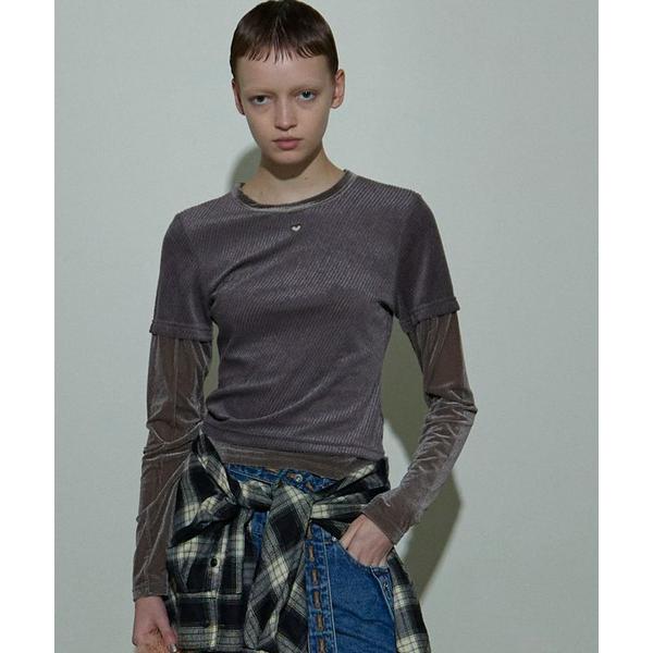 『セール実施中』参考価格：14，850円発売時期：2024年07月コンディション：A（使用感なし）数回使用した程度で使用感が感じられないアイテム袖口：ほつれ参考商品名：With Heart Necklace Velor Tops/ハートネッ...