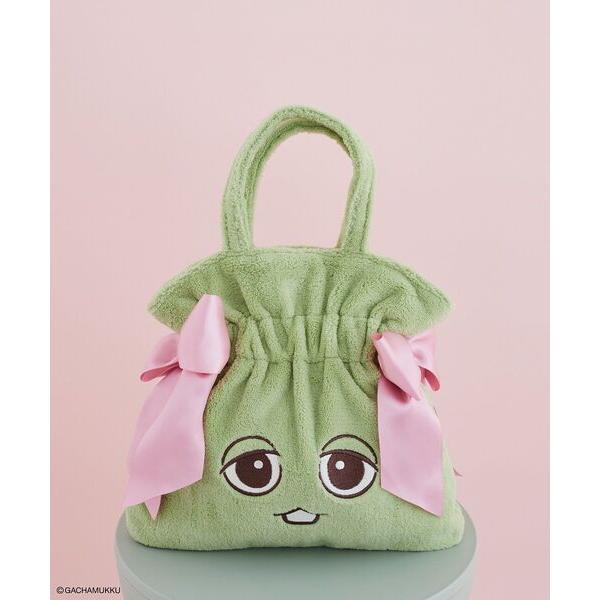 ZOZO問い合わせ番号:102411474ショップ:Maison de FLEUR，メゾン ド フルールブランド:Maison de FLEUR，メゾンドフルール商品名:ガチャピン ミニダブルリボントートカテゴリ:バッグ>トートバッグ...