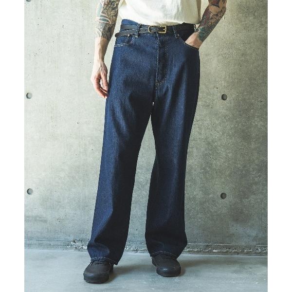 ZOZO問い合わせ番号:102415605ショップ:MR.OLIVE，ミスターオリーブブランド:MR.OLIVE，ミスターオリーブ商品名:RINSE WASH 8oz DENIM / WASHED WIDE STRIGHT PANTS /M...