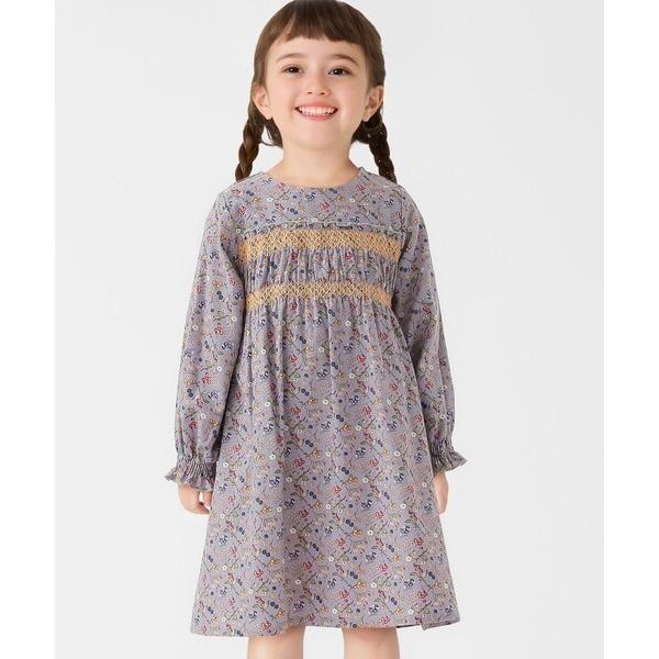 ZOZO問い合わせ番号:102417880ショップ:SHIPS KIDS，シップス キッズブランド:SHIPS Colors，シップス カラーズ商品名:SHIPS Colors:90〜140cm/〈洗濯機可能〉スモッキング フラワーワンピー...