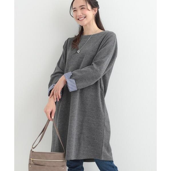 『タイムセール実施中』ZOZO問い合わせ番号:102418190ショップ:SHOO・LA・RUE，シューラルーブランド:SHOO・LA・RUE，シューラルー商品名:【体型カバー/洗濯機可/S-LL】お袖ストライプAラインチュニックカテゴリ:...