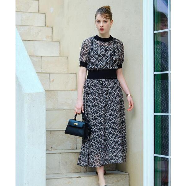 ZOZO問い合わせ番号:102418253ショップ:DRESSTERIOR，ドレステリアブランド:DRESSTERIOR，ドレステリア商品名:【otonaMUSE5月号掲載/ウォッシャブル】オーバーラップサークル シアードレスカテゴリ:ワン...