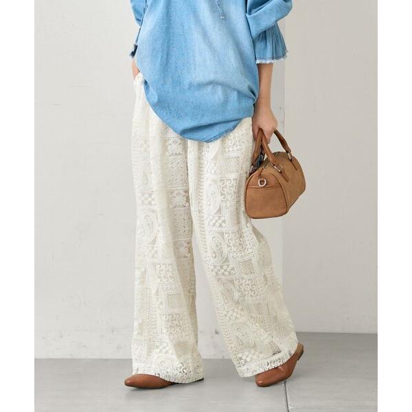 ZOZO問い合わせ番号:102419007ショップ:CIAOPANIC TYPY，チャオパニックティピーブランド:CIAOPANIC TYPY，チャオパニックティピー商品名:【3サイズ展開】ボタニカルワイドイージーレースパンツカテゴリ:パン...