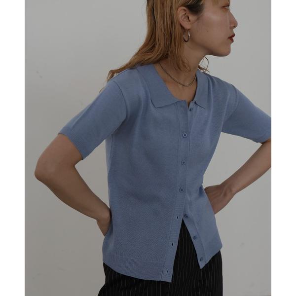 『タイムセール実施中』参考価格：3，960円発売時期：2025年04月コンディション：B（目立つ使用感なし）使用感が少ない、または気にならないアイテム首周り・ブランドタグ：ほつれ参考商品名：襟付きハーフスリーブポロニット参考品番：234-0...