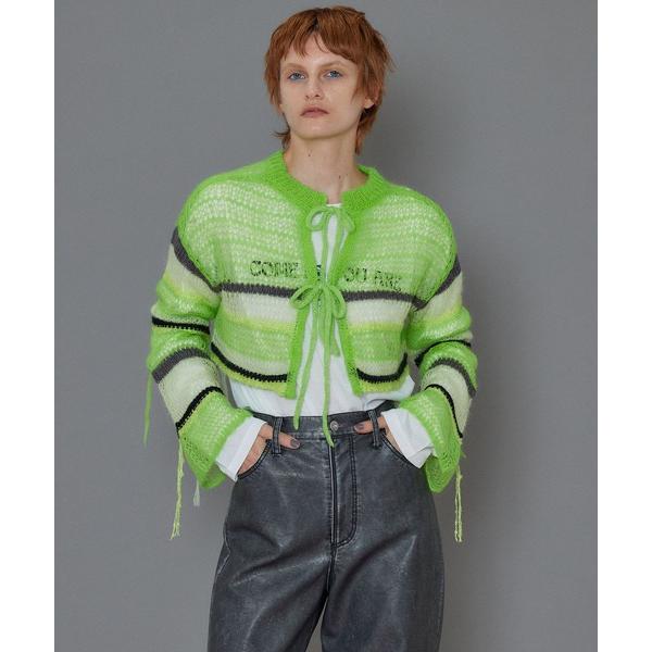 『セール実施中』参考価格：16，940円発売時期：2023年08月コンディション：A（使用感なし）数回使用した程度で使用感が感じられないアイテム袖：ほつれ参考商品名：Mohair Border 2way Mesh Knit/モヘアボーダー2...