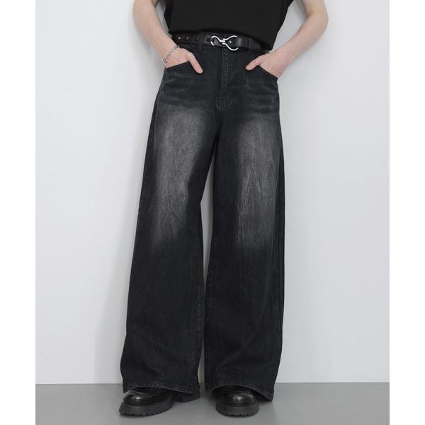 ZOZO問い合わせ番号:102453116ショップ:LILL，リルブランド:LILL，リル商品名:【13oz】ヴィンテージウォッシュワイドフレアデニムカテゴリ:パンツ>デニムパンツブランド品番:lin250850素材:綿100%カラー...