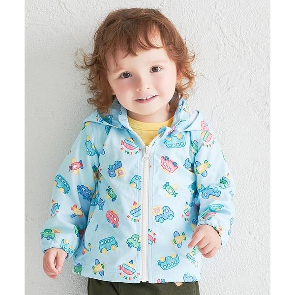 ZOZO問い合わせ番号:102453414ショップ:MIKI HOUSE HOT BISCUITS，ミキハウスホットビスケッツブランド:HOT BISCUITS，ホットビスケッツ商品名:ビーンズ×乗り物 総柄ウインドブレーカーカテゴリ:ジャ...