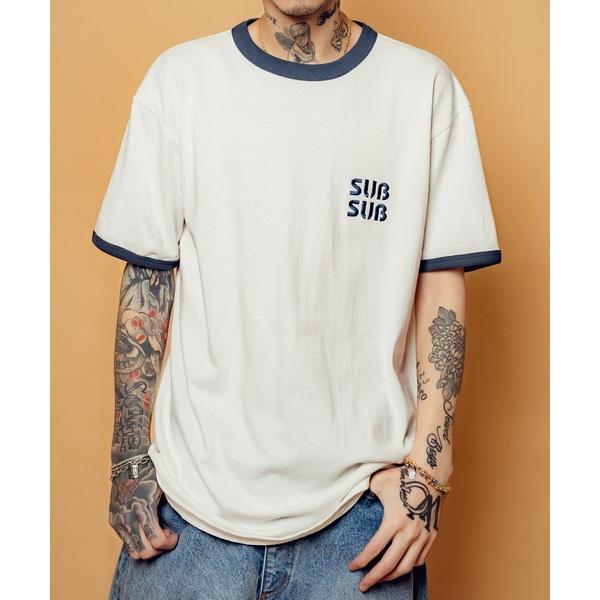 ZOZO問い合わせ番号:102453542ショップ:Subciety，サブサエティブランド:Subciety，サブサエティ商品名:SUBSUB ringer teeカテゴリ:トップス>Tシャツ/カットソーブランド品番:155-4010...