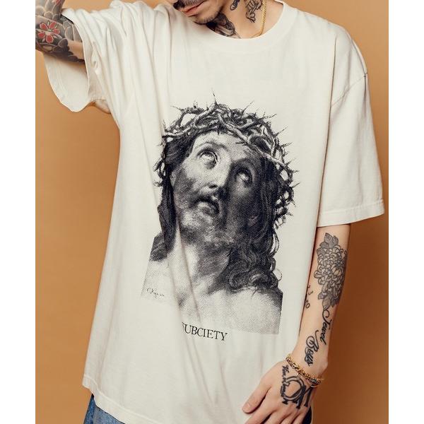 ZOZO問い合わせ番号:102453569ショップ:Subciety，サブサエティブランド:Subciety，サブサエティ商品名:Jesus teeカテゴリ:トップス>Tシャツ/カットソーブランド品番:155-40128素材:綿100...