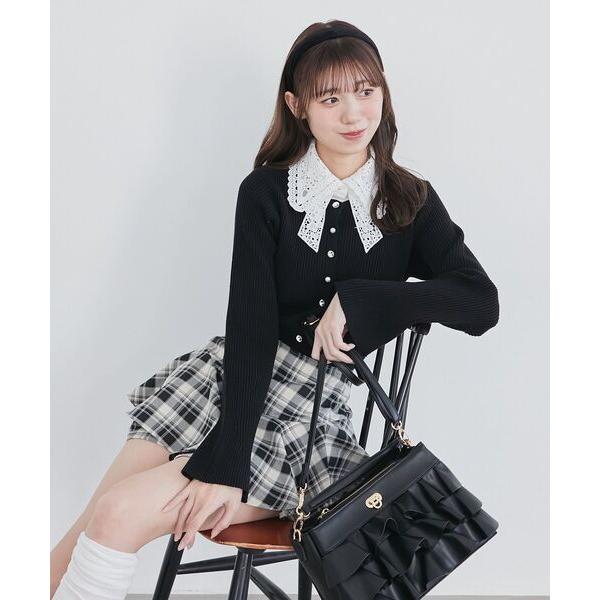 『タイムセール実施中』ZOZO問い合わせ番号:102453857ショップ:MAJESTIC LEGON，マジェスティックレゴンブランド:MAJESTIC LEGON，マジェスティックレゴン商品名:リボンレース襟ニットカーディガンカテゴリ:ト...