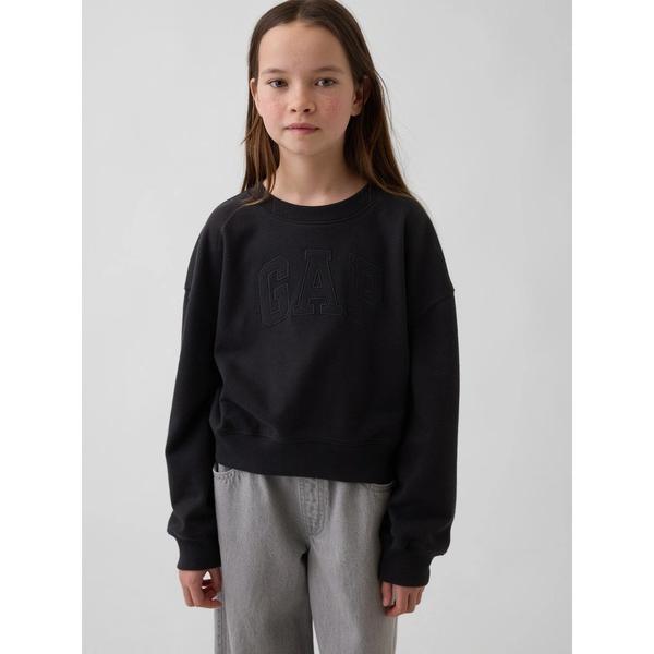 『タイムセール実施中』ZOZO問い合わせ番号:102454091ショップ:GAP，ギャップブランド:GAP，ギャップ商品名:ヴィンテージソフト フレンチテリー クロップド GAPロゴ スウェットシャツ (キッズ)カテゴリ:トップス>ス...