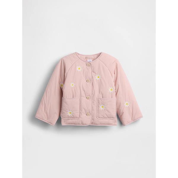 『タイムセール実施中』ZOZO問い合わせ番号:102454188ショップ:GAP，ギャップブランド:GAP，ギャップ商品名:フローラル刺しゅう キルティングジャケット (幼児・ベビー)カテゴリ:ジャケット/アウター>その他アウターブラ...