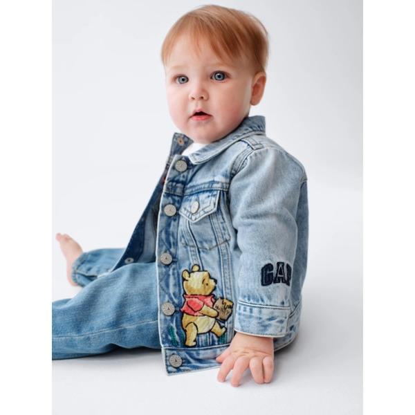 『セール実施中』ZOZO問い合わせ番号:102454238ショップ:GAP，ギャップブランド:GAP，ギャップ，Disney，ディズニー商品名:くまのプーさん アイコンデニムジャケット (ベビー)カテゴリ:ジャケット/アウター>デニム...