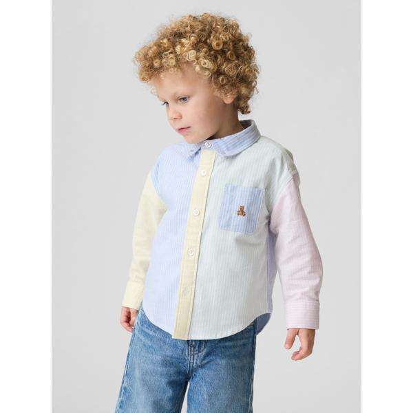 『タイムセール実施中』ZOZO問い合わせ番号:102454316ショップ:GAP，ギャップブランド:GAP，ギャップ商品名:カラーブロック オックスフォードシャツ (幼児・ベビー)カテゴリ:トップス>シャツ/ブラウスブランド品番:88...