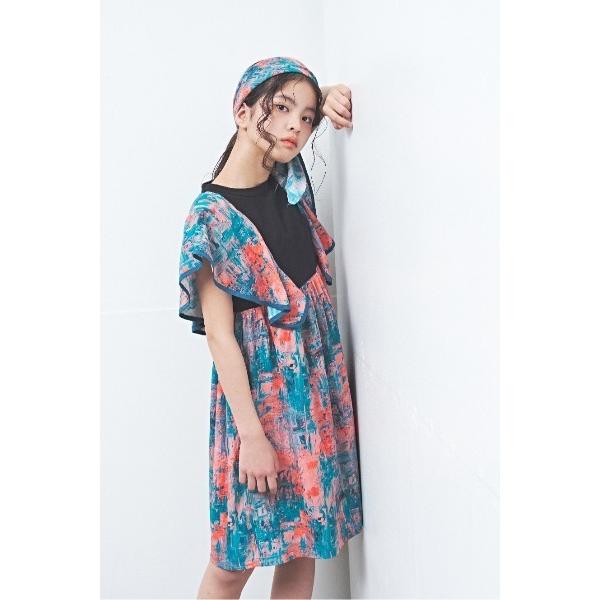 ZOZO問い合わせ番号:102454409ショップ:Wonder apartment，ワンダーアパートメントブランド:maarook，マルーク商品名:アブストラクトハンカチーフスリーブワンピースカテゴリ:ワンピース/ドレス>ワンピース...