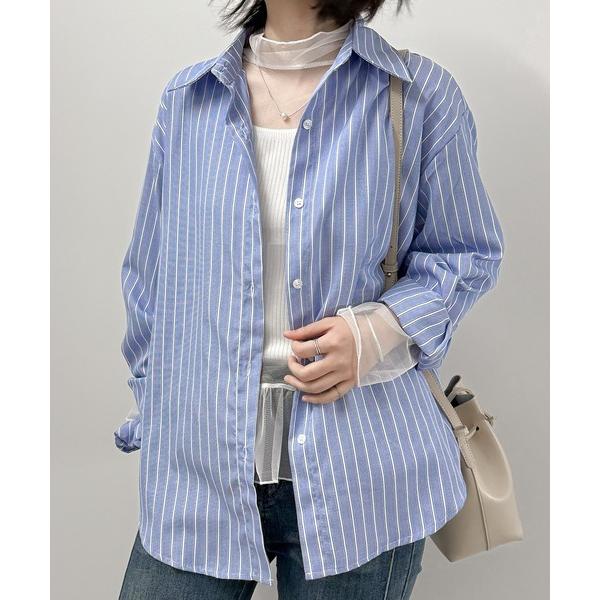 『セール実施中』ZOZO問い合わせ番号:102454482ショップ:aimoha，アイモハブランド:aimoha，アイモハ商品名:ストライプ オーバーサイズシャツカテゴリ:トップス>シャツ/ブラウスブランド品番:lla8759a素材:...