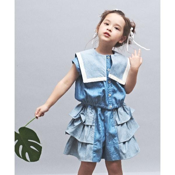 ZOZO問い合わせ番号:102454516ショップ:Wonder apartment，ワンダーアパートメントブランド:maarook，マルーク商品名:ネップデニムセーラーブラウスカテゴリ:トップス>シャツ/ブラウスブランド品番:116...