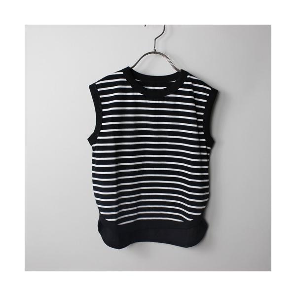 ZOZO問い合わせ番号:102454522ショップ:Wonder apartment，ワンダーアパートメントブランド:maarook，マルーク商品名:ボーダーアーチフレンチスリーブランニングカテゴリ:トップス>その他トップスブランド品...