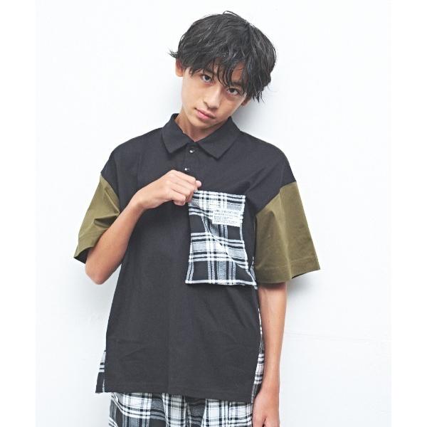 ZOZO問い合わせ番号:102454541ショップ:Wonder apartment，ワンダーアパートメントブランド:maarook，マルーク商品名:天竺切り替えモノトーンタータンチェックポロカテゴリ:トップス>ポロシャツブランド品番...