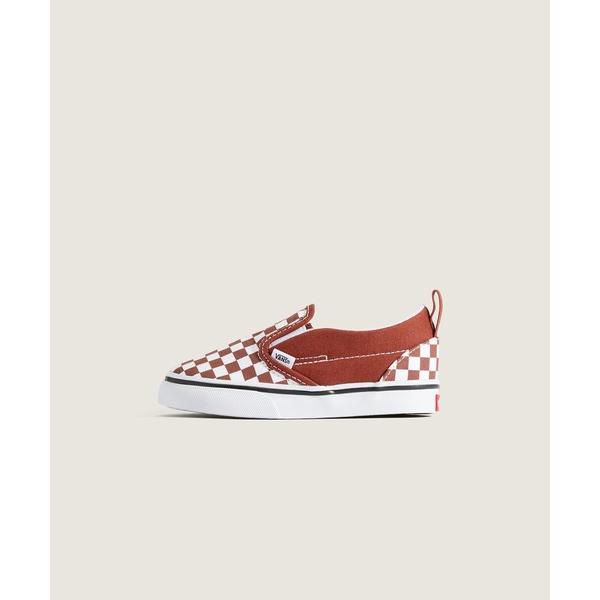 ZOZO問い合わせ番号:102455408ショップ:VANS，ヴァンズブランド:VANS，バンズ商品名:トドラー スリッポン V / Slip-On V COLOR THEORY CHECKERBOARD RUST VN000D0SRUS1...