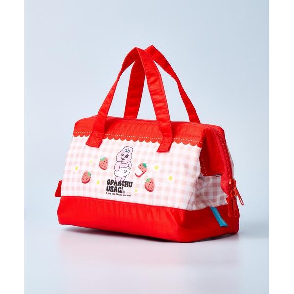 ZOZO問い合わせ番号:102455594ショップ:THE BAREFOOT，ザ ベアフットブランド:THE BAREFOOT，ベアフット商品名:【 おぱんちゅうさぎ 】 ストロベリー　がま口型ランチバッグM　SKEカテゴリ:食器/キッチン...