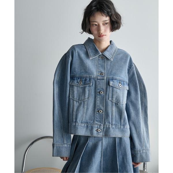 『タイムセール実施中』ZOZO問い合わせ番号:102458072ショップ:Auntie Rosa，アンティローザブランド:THE YOn，ザヨン商品名:カーブスリーブクロップドジャケット　デニム/ツイルカテゴリ:ジャケット/アウター>...