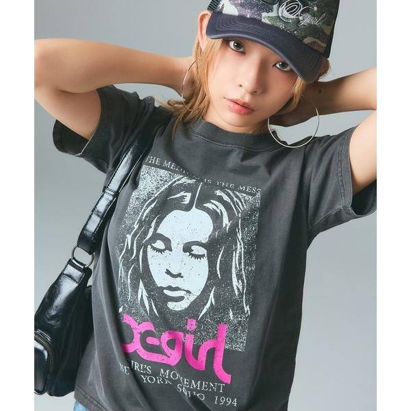 ZOZO問い合わせ番号:102461898ショップ:X-girl，エックスガールブランド:X-girl，エックスガール商品名:FADED FACE S/S TEEカテゴリ:トップス>Tシャツ/カットソーブランド品番:105261011...