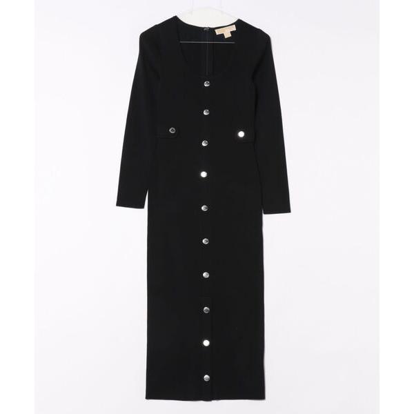 『セール実施中』ZOZO問い合わせ番号:102495531ショップ:MICHAEL KORS，マイケル・コースブランド:MICHAEL KORS，マイケルコース商品名:ソリッド スナップ ロングスリーブ ミディ ドレスカテゴリ:ワンピース/...